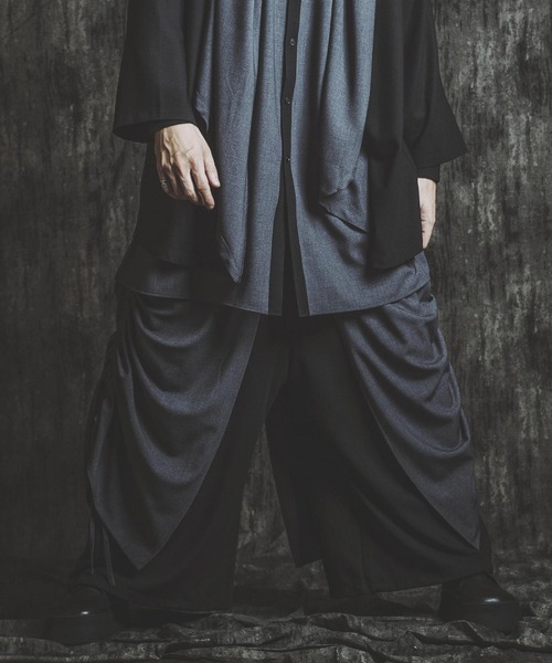 NO ID.（ノーアイディー） パンツ 「NO ID.」Drawstring Layered Baggy
