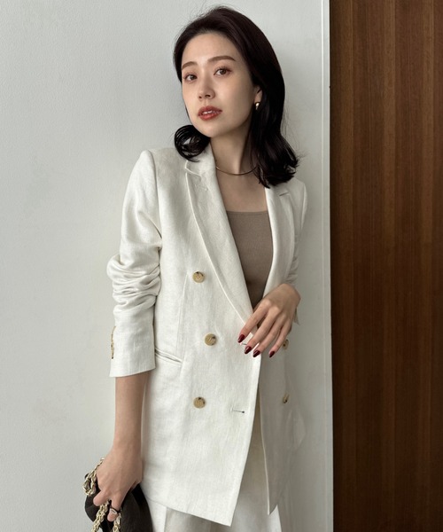 Yahoo!オークション - 「anuans」 テーラードジャケット SMALL チャコ...