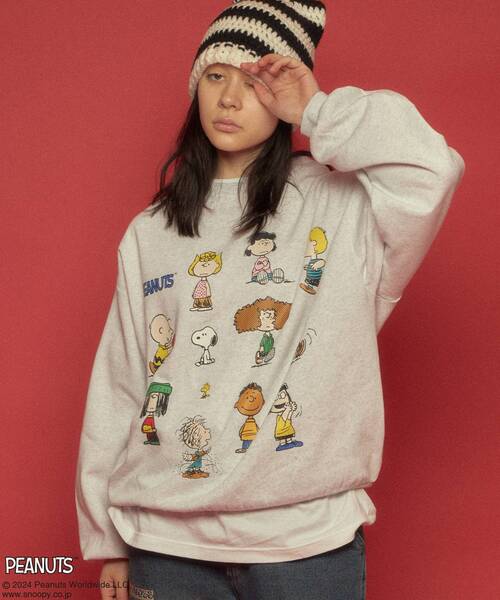 Yahoo!オークション - 「PEANUTS」 スウェットカットソー「sequenzコラ...