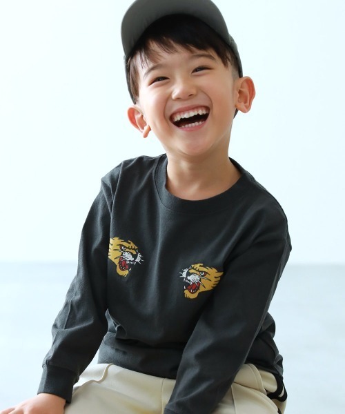 devirock tシャツ Tシャツ 綿100％ デビラボ BOXシルエット プリント袖リブ 長袖Tシャツ キッズ : ZOZOTOWN Yahoo!店 - 通販 - Yahoo!ショッピング