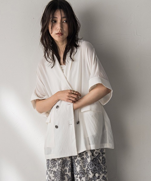 MAYSON GREY ダウンコート ダウンジャケット ダブルブレスト半袖ジャケット「手洗い可能」 レディース : ZOZOTOWN Yahoo!店 - 通販 - Yahoo!ショッピング