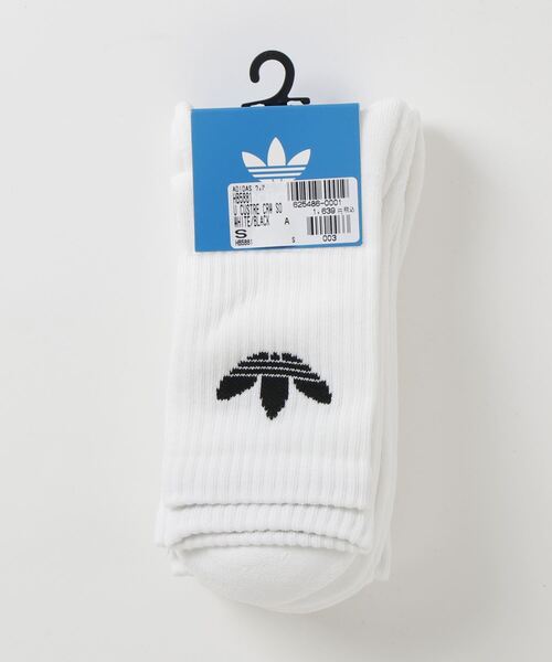 adidas 靴下 アディダス U CUSTRE CRW SOCKS ソックス HB5881 WHITE/BLACK メンズ ...