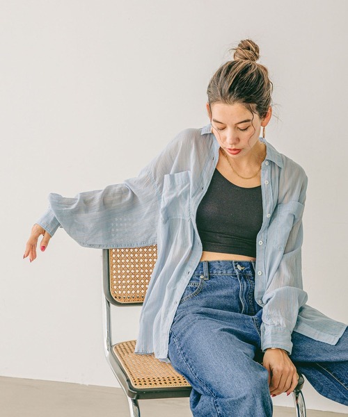 BAYFLOW 「BAYFLOW」 長袖シャツ FREE ライトブルー レディース : ZOZOTOWN Yahoo!店 - 通販 - Yahoo!ショッピング