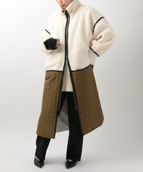 SETUP7（セットアップセブン） ダウンコート ダウンジャケット 「SETUP7」ボア×キルティングWジッパーコート trc レディース : ZOZOTOWN Yahoo!店 - 通販 ...