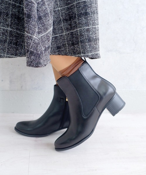 MODE KAORI（モードカオリ） ブーツ ベルト付き2WAYサイドゴアブーツ