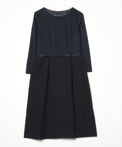 COMME CA ISM 「COMME ISM」 長袖ワンピース LARGE ネイビー レディース : ZOZOTOWN Yahoo!店 - 通販 - Yahoo!ショッピング