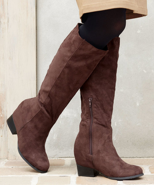 KOBE LETTUCE（神戸レタス） ブーツ +3cmインヒール入り太ヒールロング