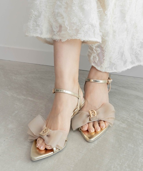 RANDA（ランダ） サンダル ポインテッドトゥリボンサンダル レディース