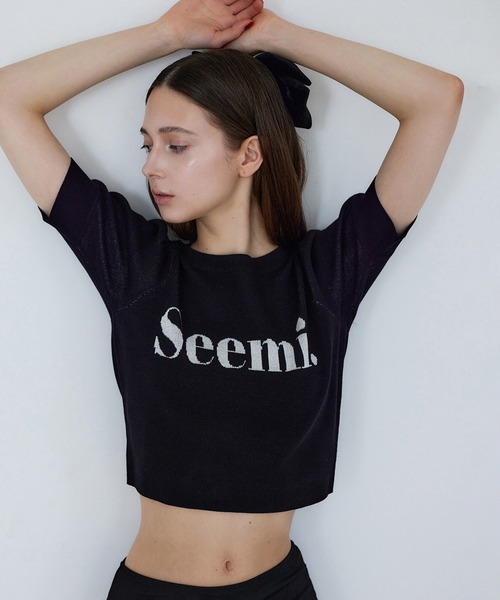 Seemi.by NICE CLAUP ニット セーター 「Seemi.」ロゴ入りニット レディース : ZOZOTOWN Yahoo!店 ...