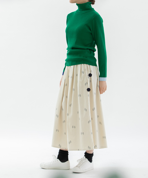 nop de nod（ノップドゥノッド） ニット セーター 袖口配色ラインリブ