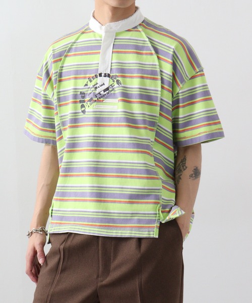 a lit r ポロシャツ ボーダースタンドポロ メンズ レディース : ZOZOTOWN Yahoo!店 - 通販 - Yahoo!ショッピング