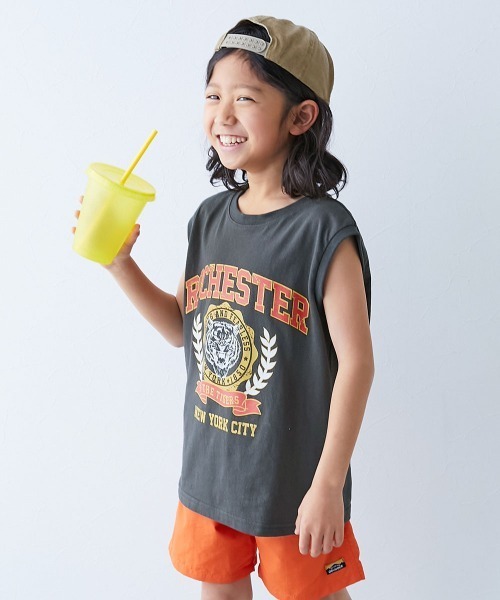 devirock タンクトップ 肌着 綿100％ デビラボ BIGシルエット プリントタンクトップ キッズ 子供服 男の子 女の子 : ZOZOTOWN Yahoo!店 - 通販 ...