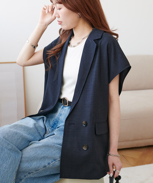 Discoat 「DISCOAT」 ベスト FREE ネイビー レディース : ZOZOTOWN Yahoo!店 - 通販 - Yahoo!ショッピング