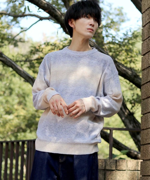 ニット gradation crew neck sweater/グラデーション クルーネック ニット :77432608:ZOZOTOWN ...
