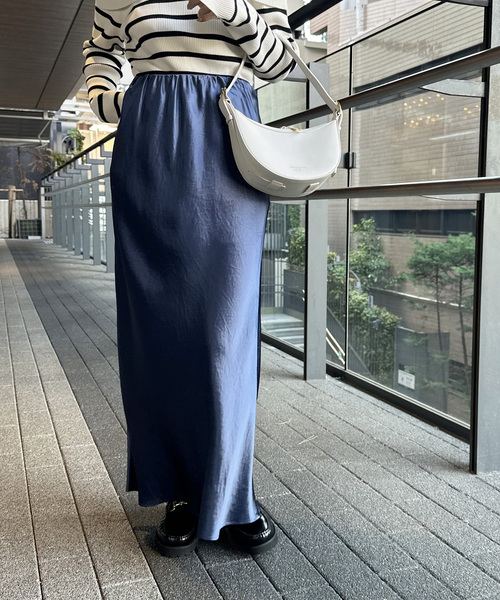 Yahoo!オークション - 「NOBLE」 ロングスカート FREE ベージュ レディ...