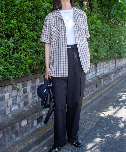 Yahoo!オークション - 「INTERPLAY」 半袖シャツ FREE ブルー メンズ