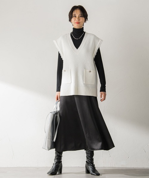 LAUTREAMONT（ロートレアモン） スカート ヴィンテージサテンフレアー