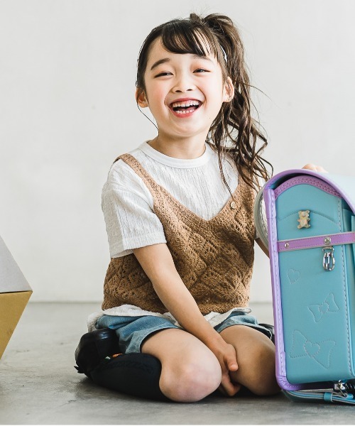 MAKE YOUR DAY ベスト かぎ編みニットビスチェ80〜140cm キッズ 子供服 女の子 : ZOZOTOWN Yahoo!店 - 通販 - Yahoo!ショッピング