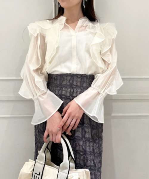 SNIDEL 「SNIDEL」 長袖ブラウス FREE ベージュ レディース : ZOZOTOWN Yahoo!店 - 通販 - Yahoo!ショッピング