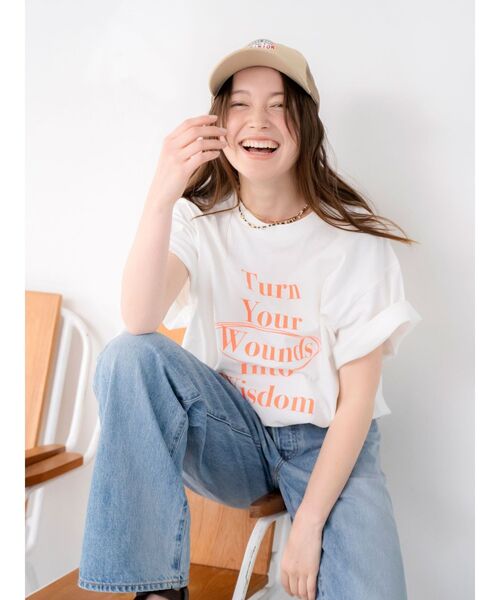 Ungrid tシャツ Tシャツ ヴィンテージウォッシュロゴビッグTee レディース : ZOZOTOWN Yahoo!店 - 通販 - Yahoo!ショッピング