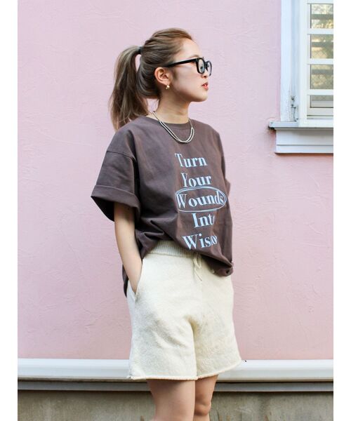 Ungrid tシャツ Tシャツ ヴィンテージウォッシュロゴビッグTee レディース : ZOZOTOWN Yahoo!店 - 通販 - Yahoo!ショッピング