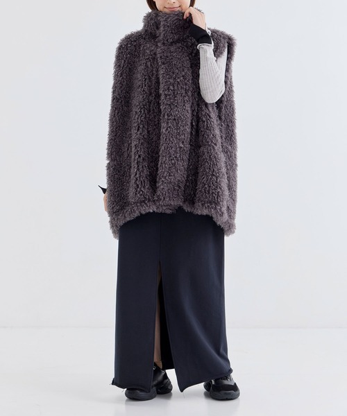 【中古】コラム COLUME リバーメルトン ジレ ベスト コート フレンチスリーブ ウール ライトベージュ 36 レディース コラム COLUME リバーメルトン ジレ ベスト コート フレンチスリーブ