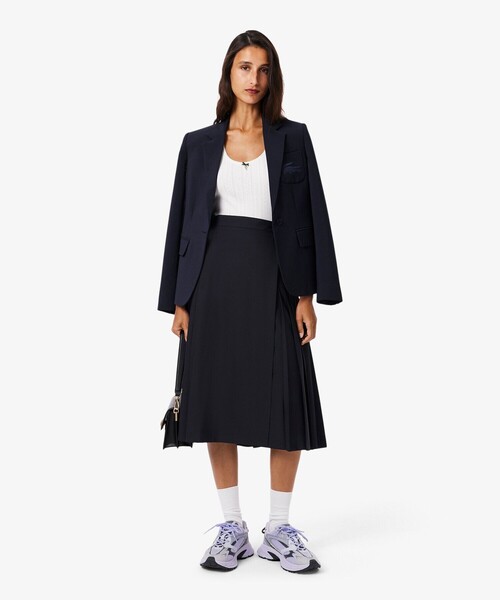 LACOSTE（ラコステ） スカート ブレンドウールプリーツラップスカート