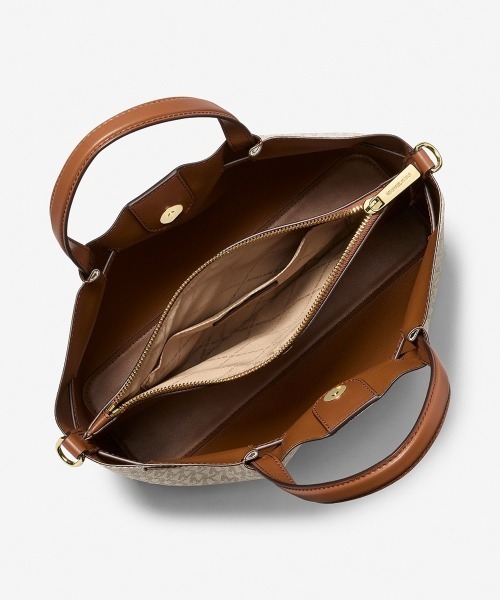 MICHAEL KORS（マイケルコース） ハンドバッグ CARSON センタージップ サッチェル ミディアム - MKシグネチャー ...