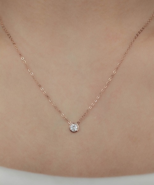 ebine ネックレス Mini Carat Necklace 金属アレルギー対応 サージカルステンレス レディース : ZOZOTOWN ...