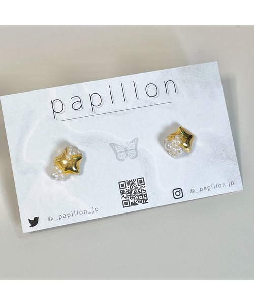 TONE ピアス 「papillon」星パールピアス(MA) レディース : ZOZOTOWN Yahoo!店 - 通販 - Yahoo!ショッピング