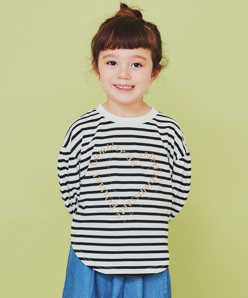 THE SHOP TK tシャツ 「110-150」ハートロゴパフ袖プルオーバー/洗濯機OK キッズ 子供服 女の子 : ZOZOTOWN Yahoo!店 - 通販 - Yahoo!ショッピング