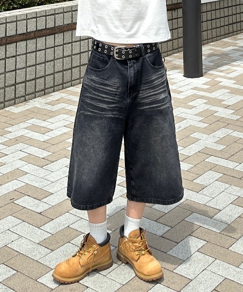 ADAMASTE ジーンズ 「ADAMASTE SELECT」loose denim half pants - ルーズデニムハーフパンツ メンズ レディース : ZOZOTOWN Yahoo ...