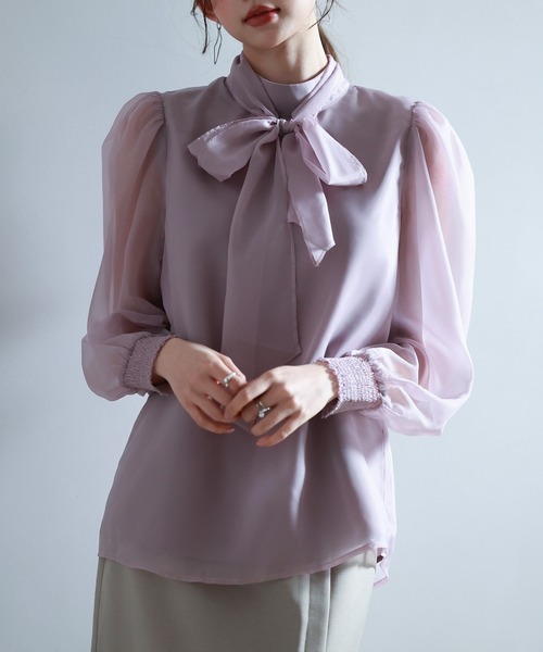 SAISON DE PAPILLON 「SAISON PAPILLON」 長袖ブラウス M ラベンダー レディース : ZOZOTOWN Yahoo!店 - 通販 - Yahoo!ショッピング