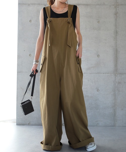 HUG.U 「HUG.U」 オーバーオール L サンドベージュ レディース : ZOZOTOWN Yahoo!店 - 通販 - Yahoo!ショッピング