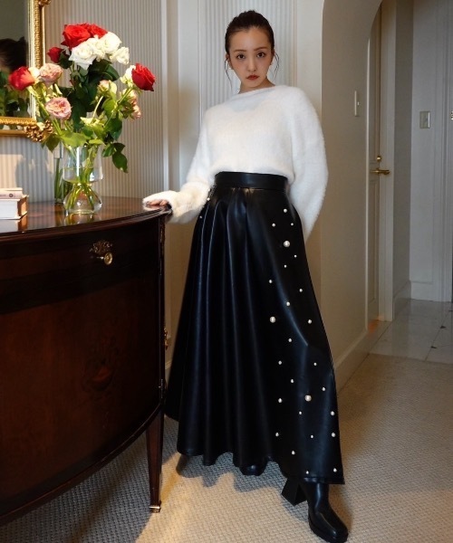 ROSY LUCE スカート エコレザーパールスカート : ZOZOTOWN Yahoo!店 - 通販 - Yahoo!ショッピング