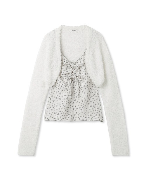 Yahoo!オークション - 「SNIDEL」 ニットボレロ ONE SIZE ホワイト レ...