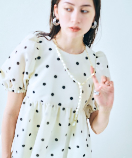 Audie a Muses ブラウス シャツ ドットペプラムブラウス レディース : ZOZOTOWN Yahoo!店 - 通販 - Yahoo!ショッピング