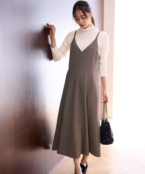 ANY SIS（エニィスィス） キャミソールワンピース 2 ブラウン レディース : ZOZOTOWN Yahoo!店 - 通販 - Yahoo!ショッピング