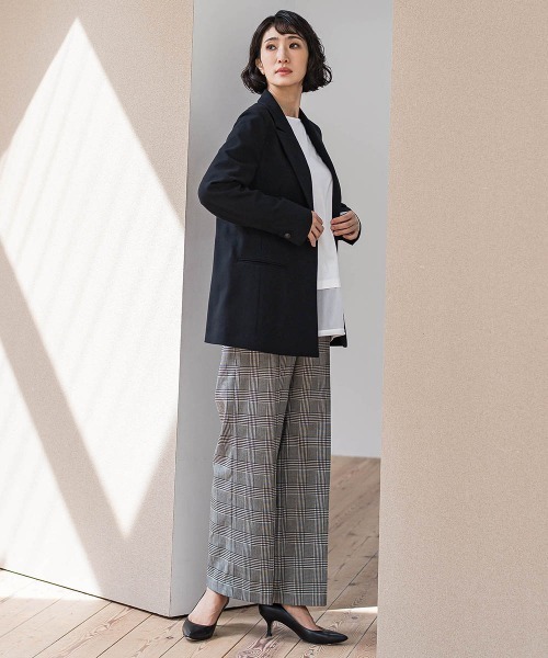 la.f（ラ・エフ） パンツ 「WEB限定」”ウエストゴムで快適”ワイド