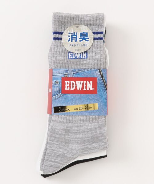 EDWIN（エドウィン） 靴下 EDWIN/エドウイン 3足組ソックス クルー丈 メンズ : ZOZOTOWN Yahoo!店 - 通販 - Yahoo!ショッピング