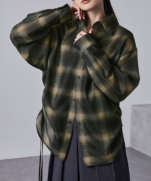 nui nullu ブラウス シャツ 「nui nullu」サイドシャーリングオーバーサイズシアーチェックシャツ レディース : ZOZOTOWN Yahoo!店 - 通販 - Yahoo ...