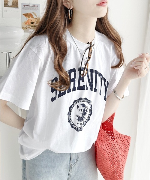 classicalelf tシャツ 程よい抜け感を。綿100％カレッジロゴプリントTシャツ レディース メンズ : ZOZOTOWN Yahoo!店 - 通販 - Yahoo!ショッピング