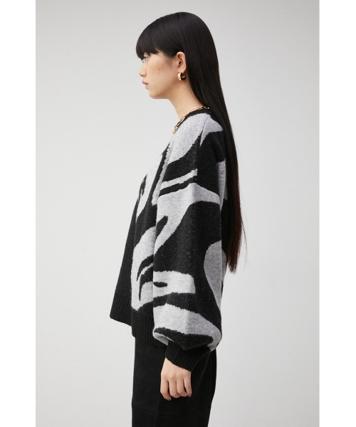 AZUL BY MOUSSY ニット セーター MARBLE JACQUARD KNIT TOPS/マーブルジャガードニットトップス レディース : ZOZOTOWN Yahoo!店 - 通販 ...