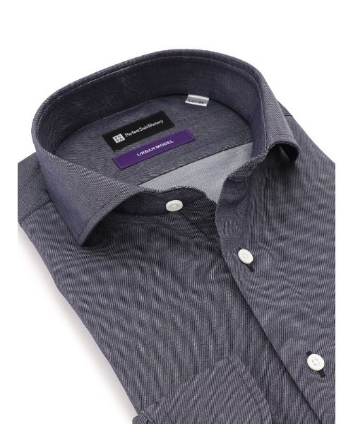 Perfect Suit FActory 「Perfect FActory」 ビジネスシャツ - ブラック メンズ : ZOZOTOWN ...