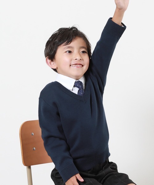 devirock ニット セーター 綿100％ 洗える スクールニット Vネック プルオーバー キッズ 子供服 男の子 女の子 : ZOZOTOWN Yahoo!店 - 通販 - Yahoo ...