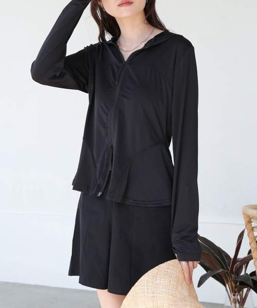 BAB パーカー ペプラムダブルZIPストレッチラッシュガードパーカー レディース : ZOZOTOWN Yahoo!店 - 通販 - Yahoo!ショッピング