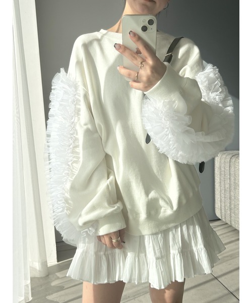 Yahoo!オークション - 「SNIDEL」 スウェットカットソー ONE SIZE グレ...