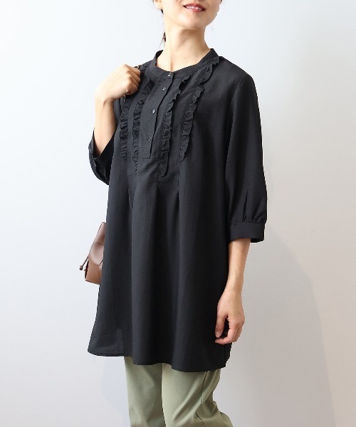 MB mint breeze チュニック 「L〜6L 大きいサイズ」タックフリルチュニック : ZOZOTOWN Yahoo!店 - 通販 - Yahoo!ショッピング