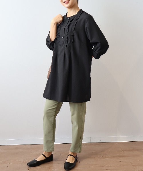 MB mint breeze チュニック 「L〜6L 大きいサイズ」タックフリルチュニック : ZOZOTOWN Yahoo!店 - 通販 - Yahoo!ショッピング