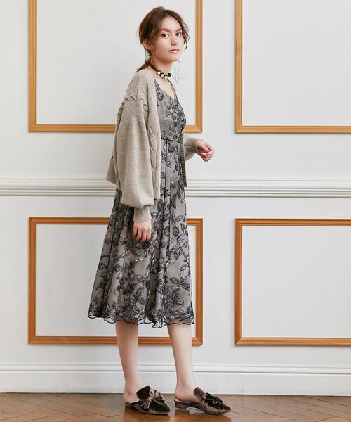 TOCCA ワンピース 「TOCCA LAVENDER」Leaf Gradation Embroidery ドレス レディース ...